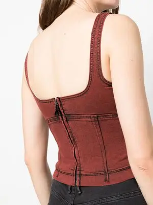 Patrizia Pepe Panelled Denim Top