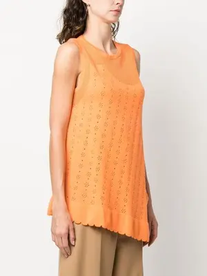 Viktor & Rolf Sleeveless Knit Top - Orange