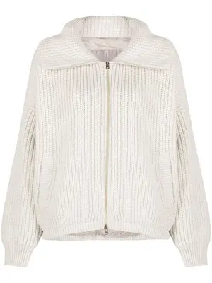 Herno Chunky-knit Zip-up Cashmere Cardigan