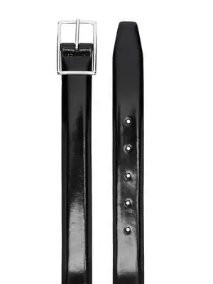 DELL'OGLIO Rectangle-buckle Patent-leather Belt