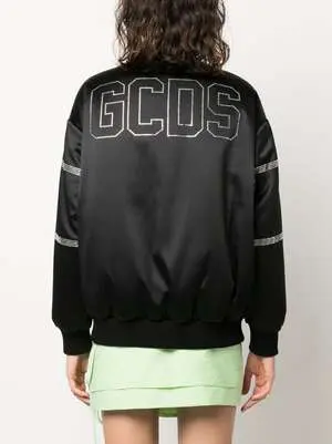 Gcds Bling Logo-embellished Bomber Jacket