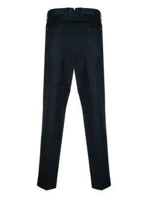 DELL'OGLIO Pleat-detail Cropped Chinos - Blue