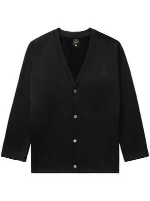 Needles Logo-embroidered Buttoned Cardigan - Black