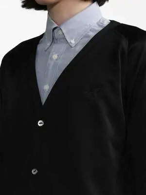 Needles Logo-embroidered Buttoned Cardigan - Black