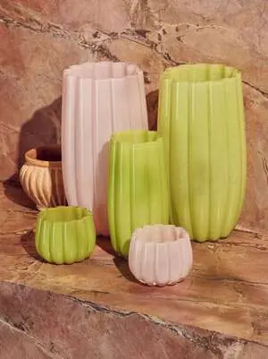 POLSPOTTEN Large Melon Glass Vase