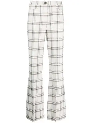 Patrizia Pepe Check-pattern Slim-fit Trousers