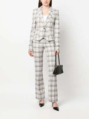 Patrizia Pepe Check-pattern Slim-fit Trousers