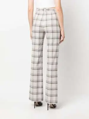 Patrizia Pepe Check-pattern Slim-fit Trousers