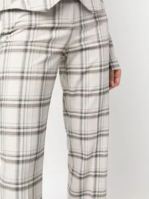 Patrizia Pepe Check-pattern Slim-fit Trousers