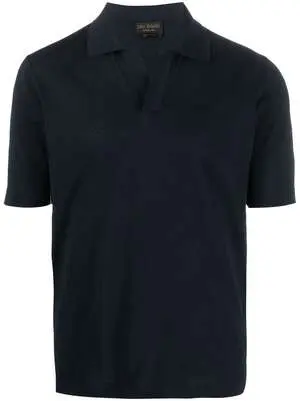 DELL'OGLIO Open-placket Cotton Polo Shirt