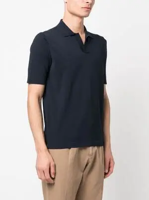 DELL'OGLIO Open-placket Cotton Polo Shirt