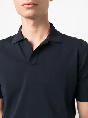 DELL'OGLIO Open-placket Cotton Polo Shirt