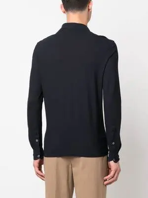 DELL'OGLIO Long-sleeve Cotton Polo Shirt