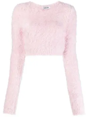 AMBUSH Knitted Cropped Sweater - Pink