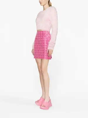AMBUSH Knitted Cropped Sweater - Pink