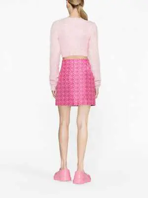 AMBUSH Knitted Cropped Sweater - Pink