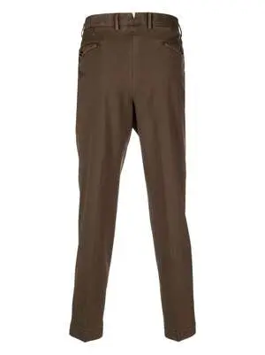 DELL'OGLIO Tapered-leg Tailored Trousers - Brown