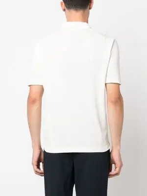 DELL'OGLIO Open-placket Cotton Polo Shirt - White