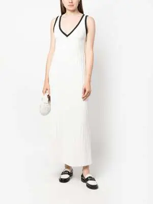 Viktor & Rolf Contrasting-trim Ribbed-knit Dress