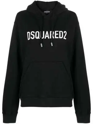 Dsquared2 Logo-print Cotton Hoodie - Black