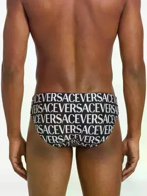 Versace Logo-print Drawstring Swimming Trunks