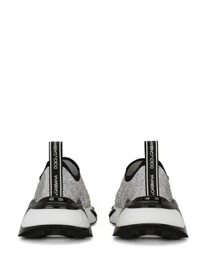 Dolce & Gabbana Rhinestone-embellished Sneakers - Silver