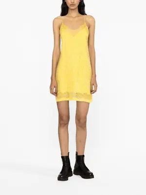 Zadig&Voltaire Lace-trimmed Leopard Jacquard Minidress