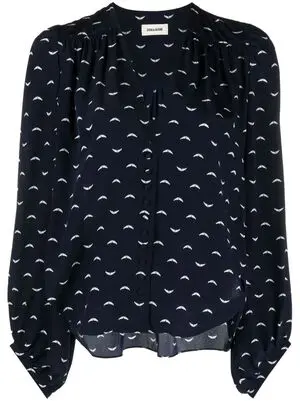Zadig&Voltaire Graphic-print Long-sleeved Blouse