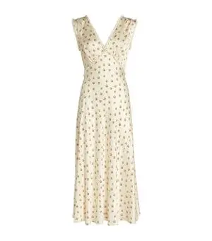 DÔEN Silk Floral Tahlia Midi Dress