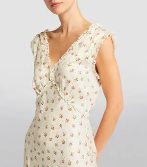 DÔEN Silk Floral Tahlia Midi Dress