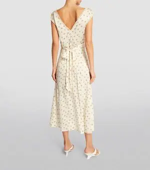DÔEN Silk Floral Tahlia Midi Dress