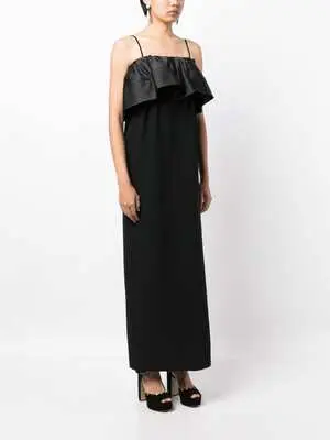 Dice Kayek Satin-finish Ruffled Maxi Dress