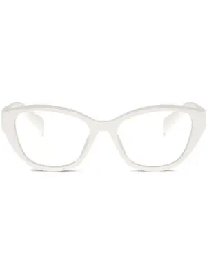 Prada Cat-eye Frame Glasses - White
