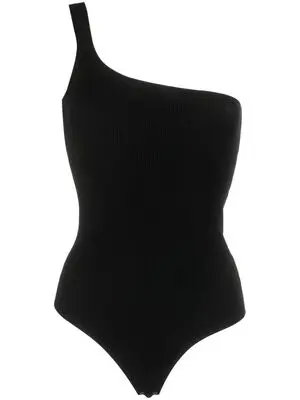 Michael Kors One-shoulder Ribbed-knit Bodysuit