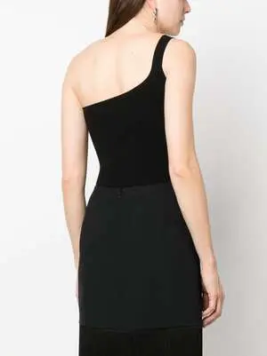 Michael Kors One-shoulder Ribbed-knit Bodysuit