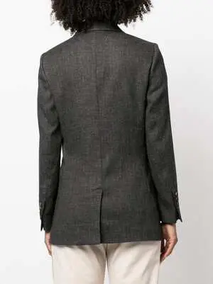 Brunello Cucinelli Mélange-effect Double-breasted Blazer