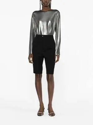 TOM FORD Metallic Laminated Long-sleeve Top