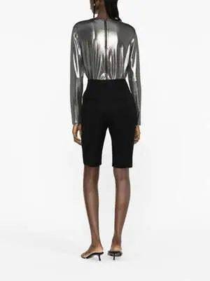 TOM FORD Metallic Laminated Long-sleeve Top
