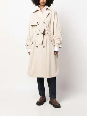 Brunello Cucinelli Buttoned Trench Coat
