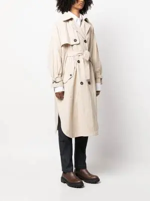 Brunello Cucinelli Buttoned Trench Coat