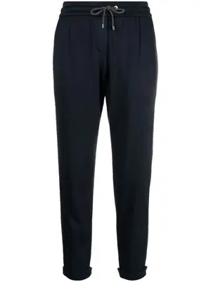 Brunello Cucinelli Cropped Drawstring-waistband Trousers
