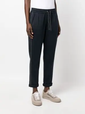 Brunello Cucinelli Cropped Drawstring-waistband Trousers