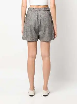 Fabiana Filippi Pleated Wool-blend Thigh-length Shorts