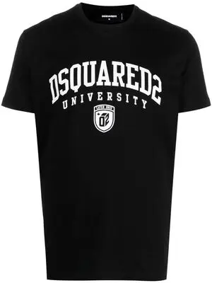 Dsquared2 University Print Short-sleeve T-shirt - Black