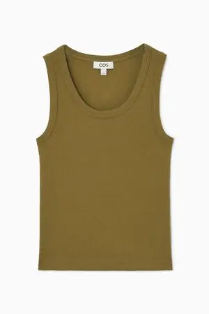 Cos Scoop-neck Ribbed Tank Top