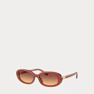 Ralph Lauren Polo Oval Sunglasses Shiny Opal Cognac