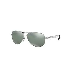 Ray-ban Ray-Ban Carbon Fibre Aviator Sunglasses Silver