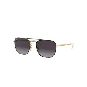 Ray-ban Sunglasses With Square Frame - Black On Gold