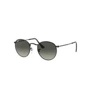 Ray-ban Round Flat Lenses Sunglasses - Black