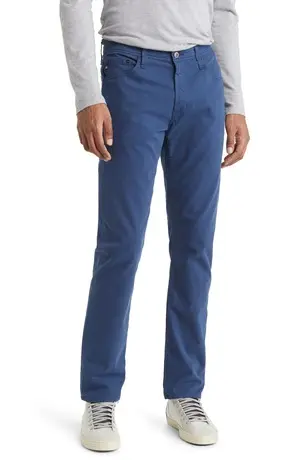 Ag Everett Sueded Stretch Sateen Straight Fit Pants Bon Voyage